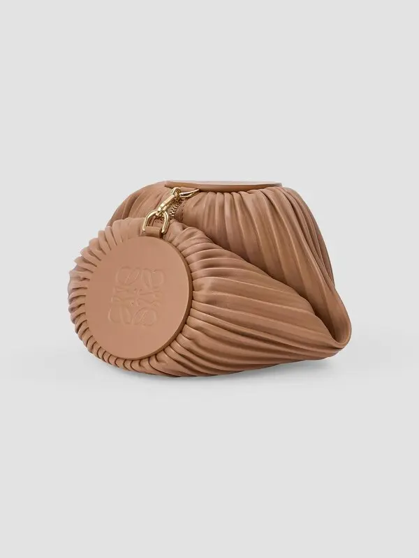Loewe Cylinder Leather Bracelet Pouch - Mocha