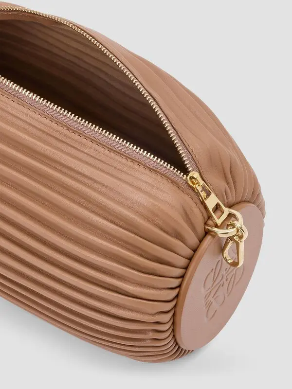 Loewe Cylinder Leather Bracelet Pouch - Mocha