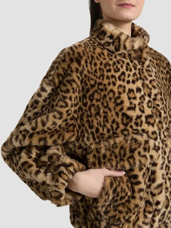 Ba&sh Jaros Leapard-print Faux-fur Coat