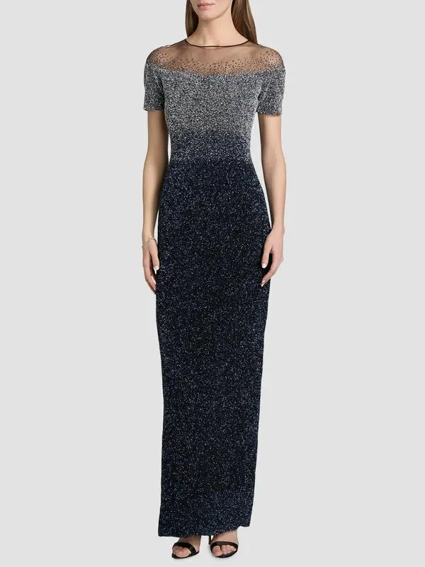 Pamella Roland Signature Sequined Gown