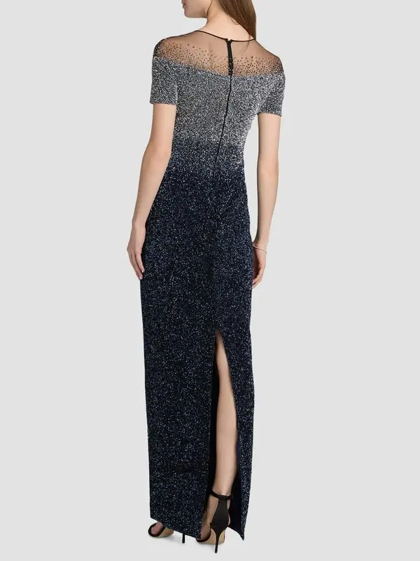 Pamella Roland Signature Sequined Gown