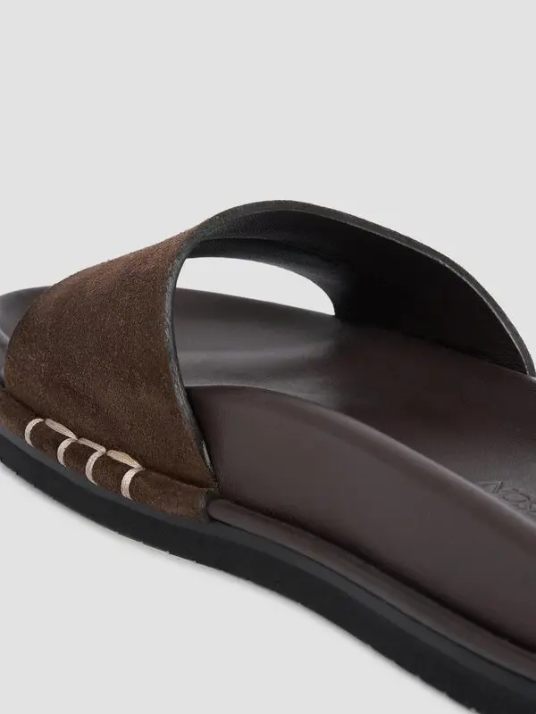 JW Anderson Penny Loafer-style Suede Slide Sandals