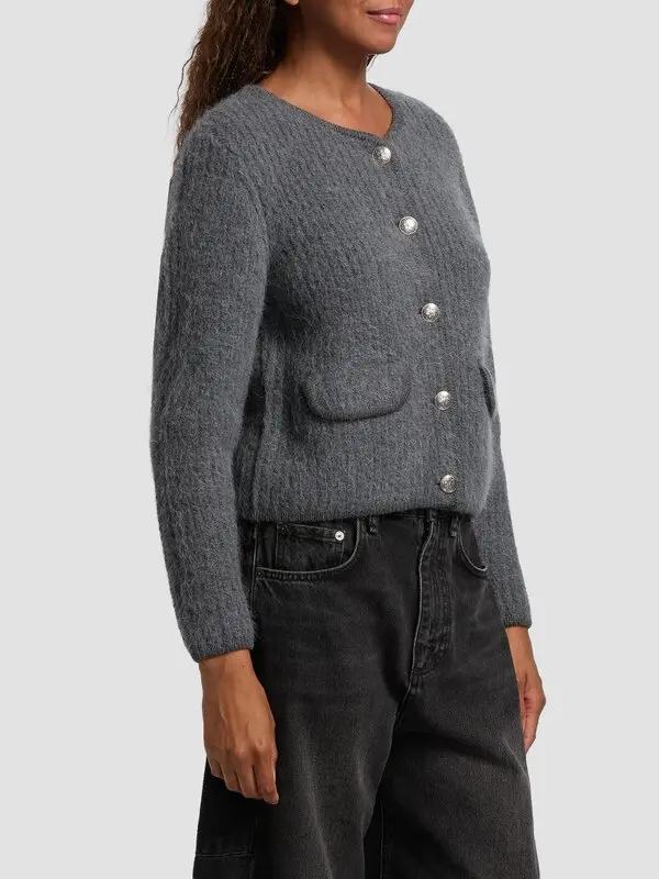 Ba&sh Harry Brushed Flap-pocket Cardigan