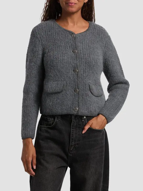 Ba&sh Harry Brushed Flap-pocket Cardigan