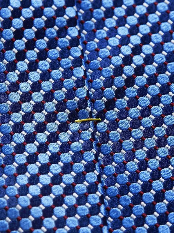 Eton Micro Circle Silk Tie - Blue