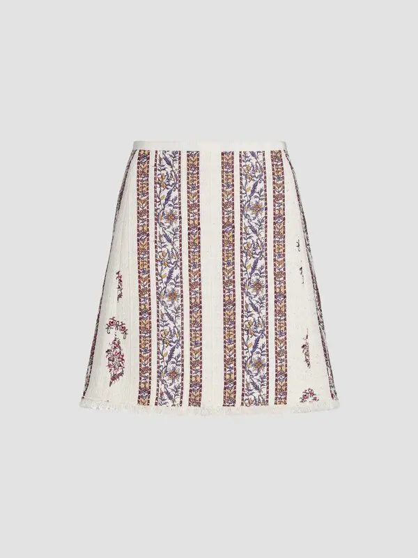 Giambattista Valli Floral Bouclé A-line Miniskirt