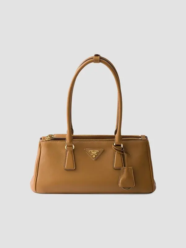 Prada Medium Galleria Leather Top Handle Bag - Brown