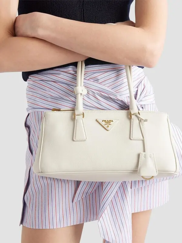 Prada Medium Galleria Leather Top Handle Bag - White