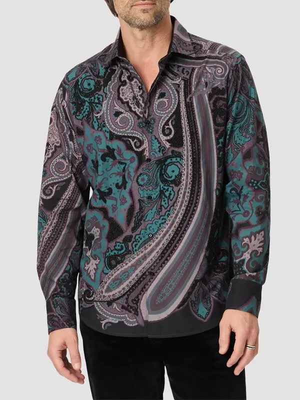 Robert Graham Beaded Paisley Woven Shirt