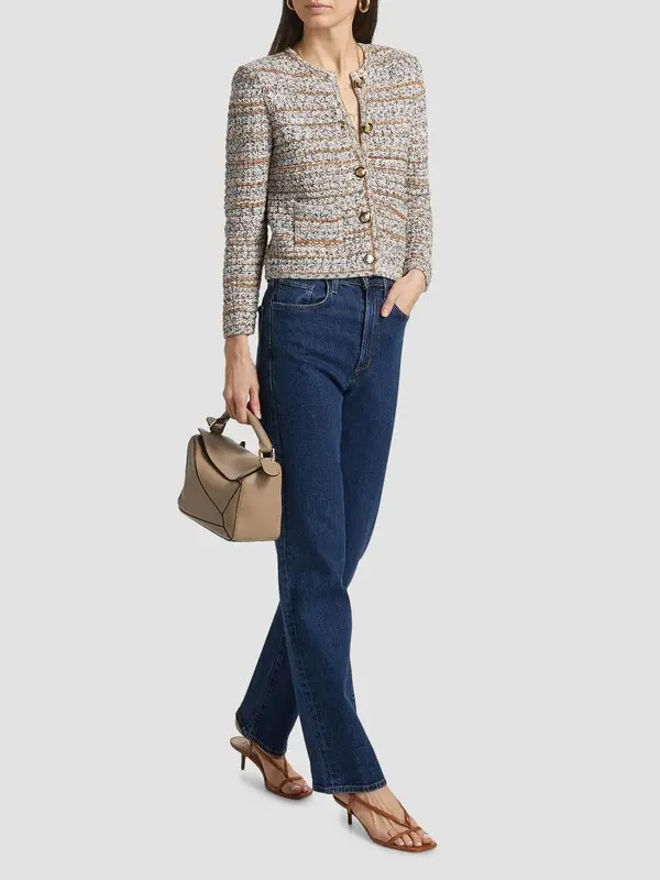 Ba&sh Mixed Knit Cardigan