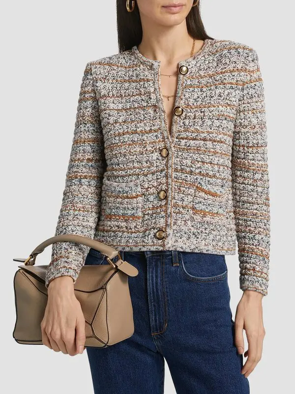 Ba&sh Mixed Knit Cardigan