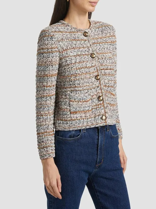 Ba&sh Mixed Knit Cardigan
