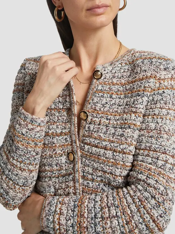 Ba&sh Mixed Knit Cardigan