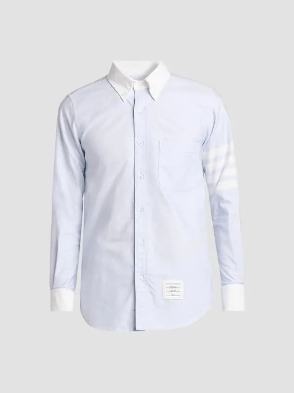 Thom Browne Engineered 4-bar Straight-fit Oxford Shirt - Light Blue