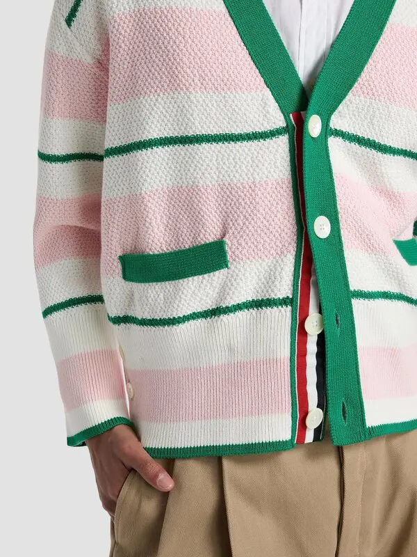 Thom Browne Striped Cotton Cardigan