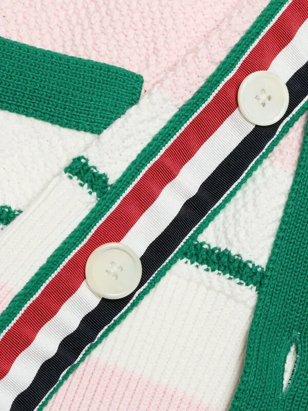 Thom Browne Striped Cotton Cardigan