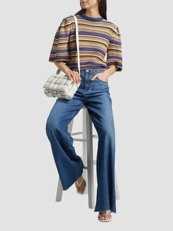 Ba&sh Farfaela Striped Cotton Sweater