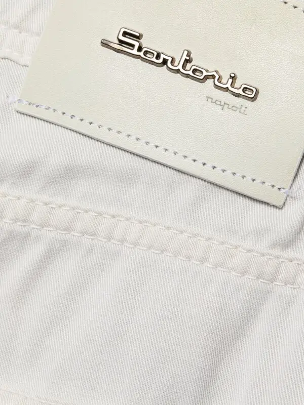 SARTORIO NAPOLI Cotton-blend Slim-leg Trousers