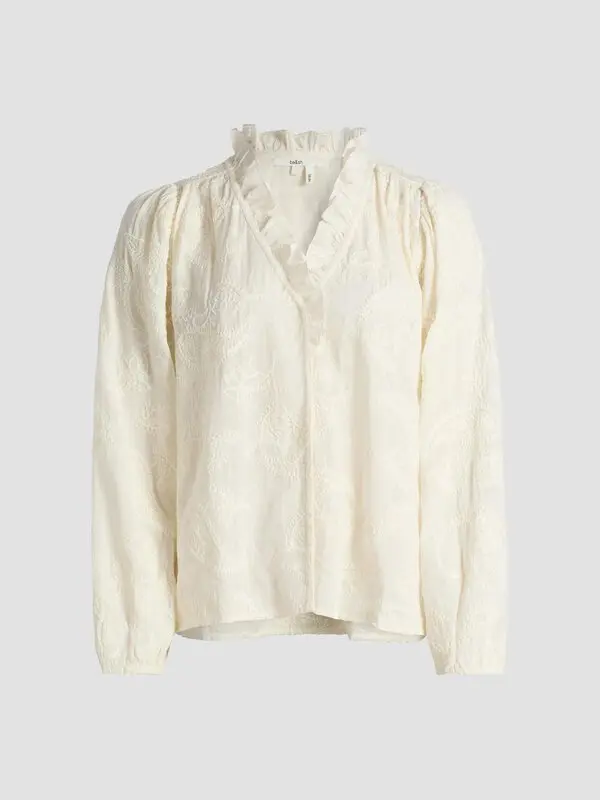 Ba&sh Petty Embroidered Blouse - Ecru