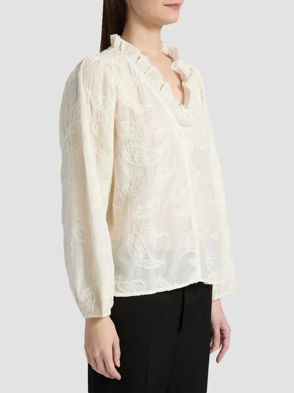 Ba&sh Petty Embroidered Blouse
