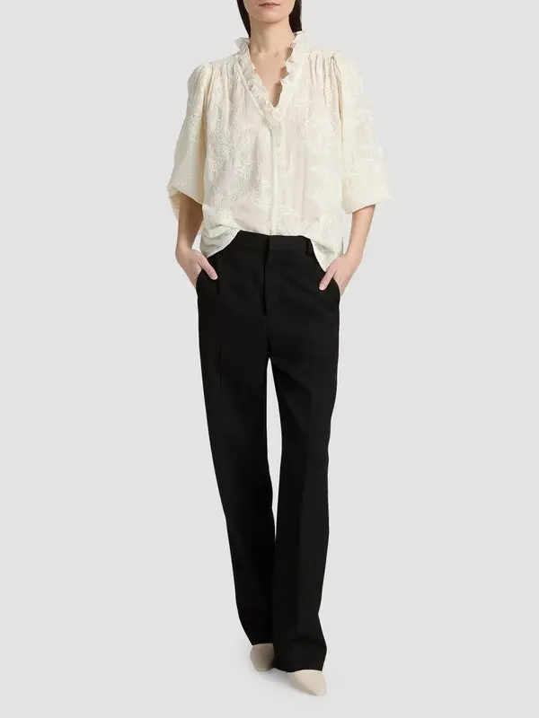 Ba&sh Petty Embroidered Blouse