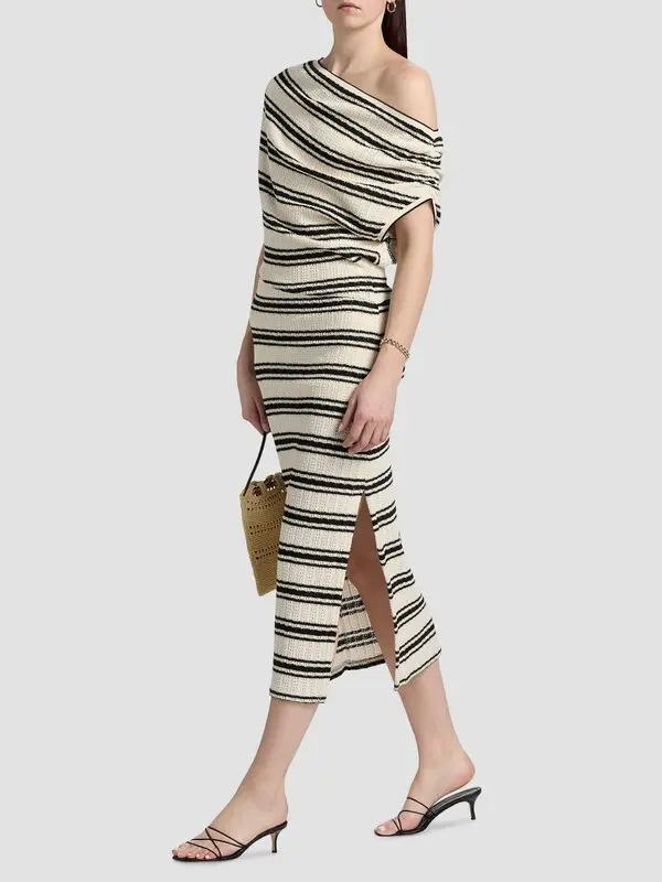 Ramy Brook Striped Chet Midi-dress