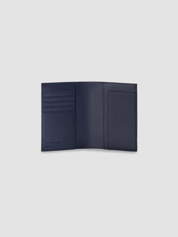 Loewe Anagram Colorblocked Leather Passport Case