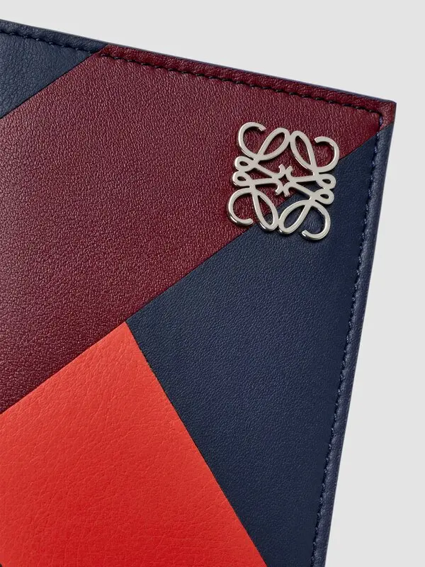 Loewe Anagram Colorblocked Leather Passport Case