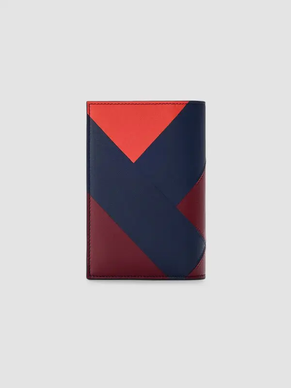 Loewe Anagram Colorblocked Leather Passport Case