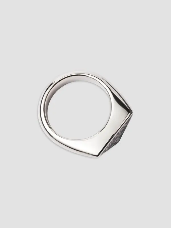 Prada Enameled Silver Ring