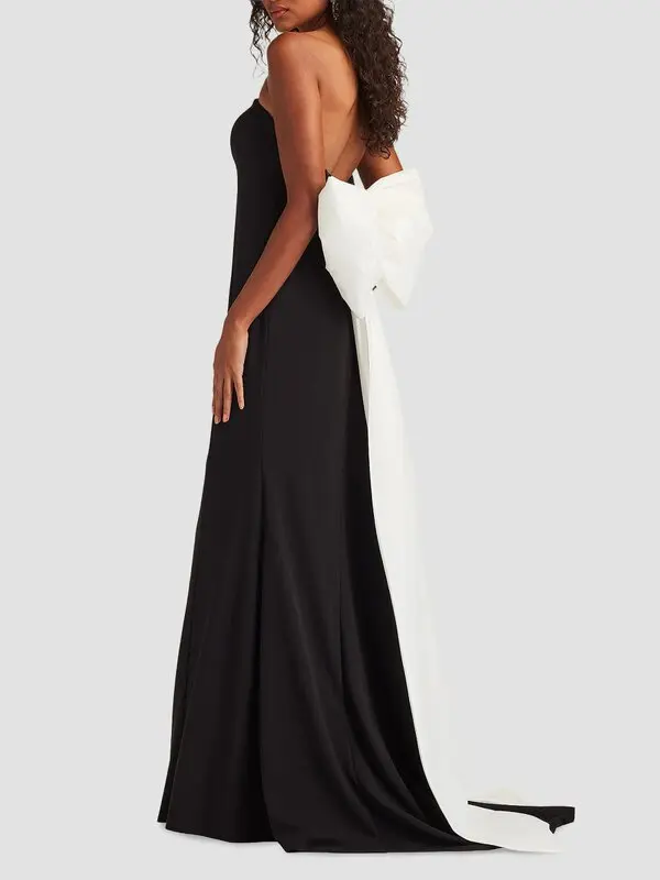 Tadashi Shoji Bow-appliqué Strapless Gown