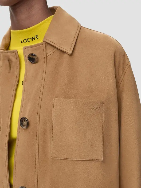 Loewe Workwear High-low Suede Jacket