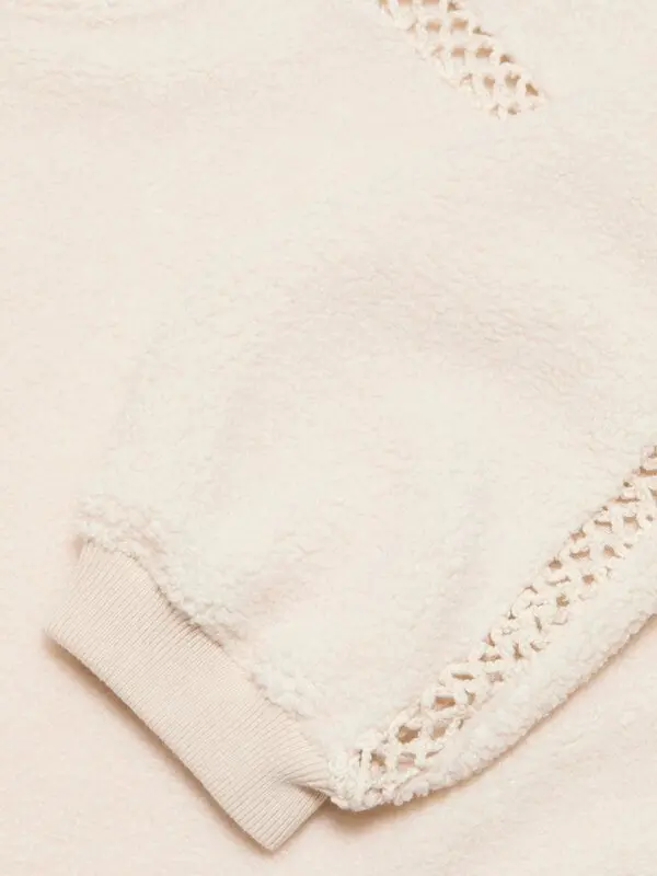 Ba&sh Sweet Open-knit Bouclette Crewneck Sweatshirt