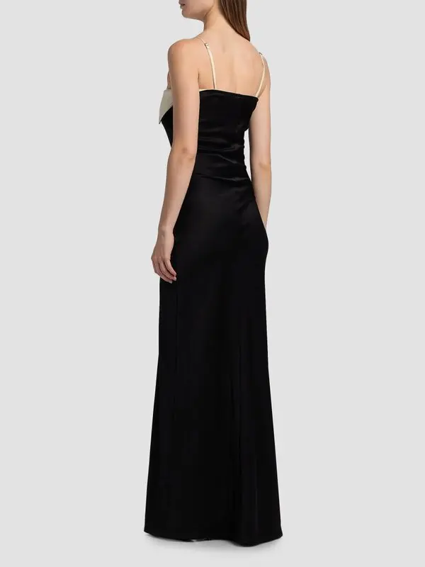 Nanushka Nelma Folded Satin Maxi Dress