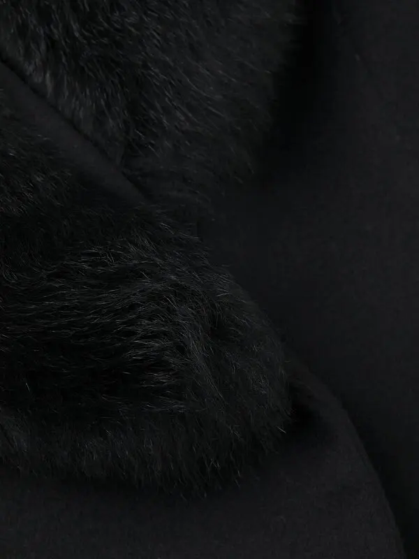 Sofia Cashmere Toscana Shearling Trim Coat