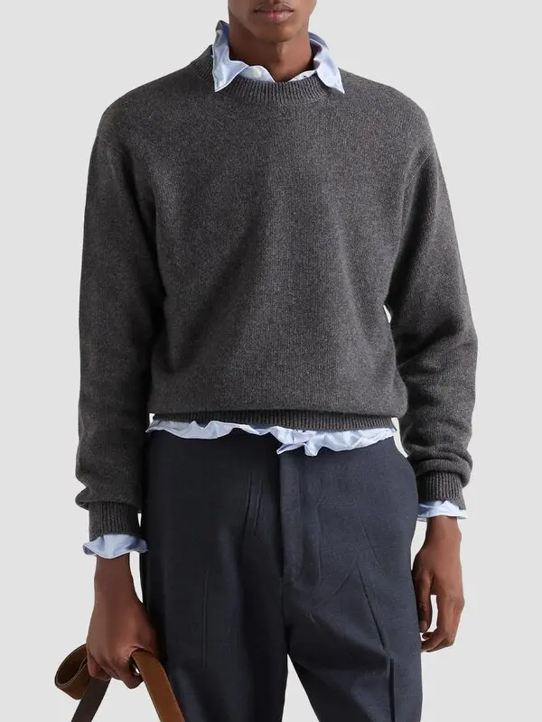 Prada Re-cashmere Crewneck Sweater