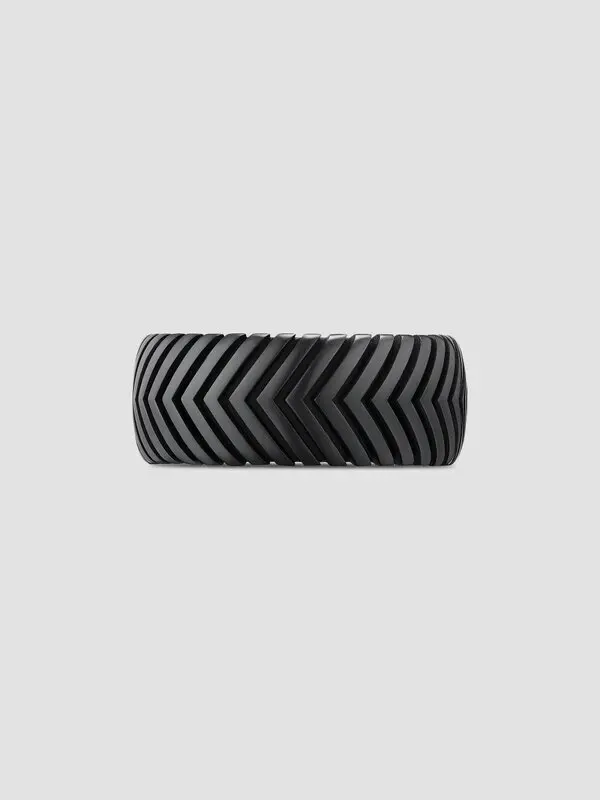 David Yurman Chevron Band Ring In Titanium, 10mm