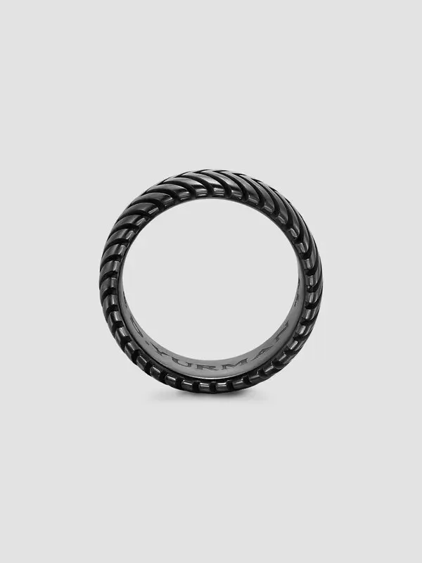 David Yurman Chevron Band Ring In Titanium, 10mm