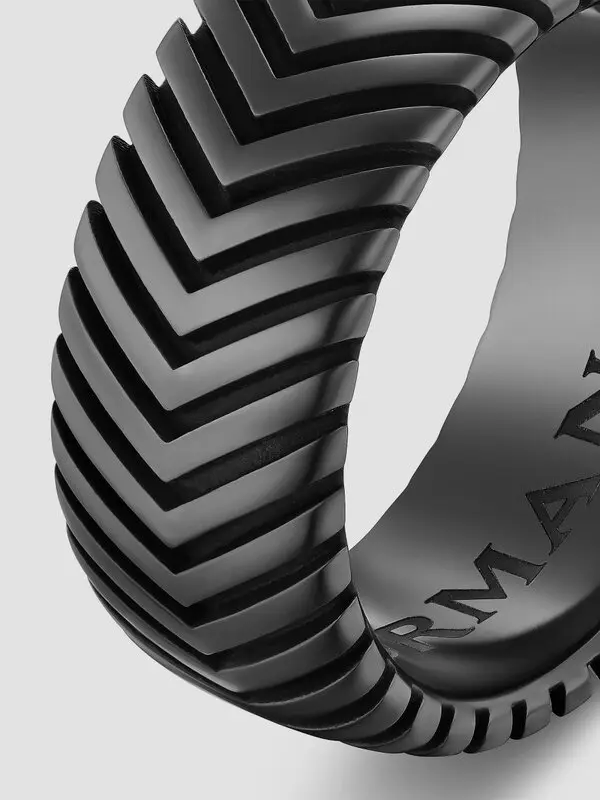 David Yurman Chevron Band Ring In Titanium, 10mm