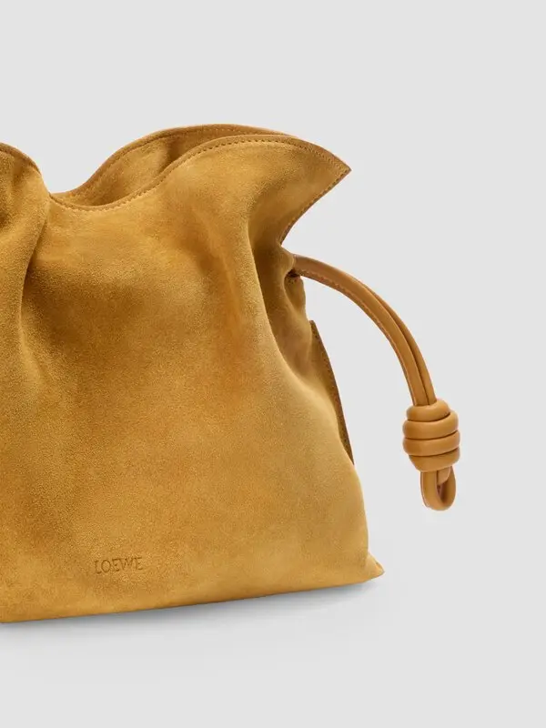 Loewe Flaco Suede Clutch