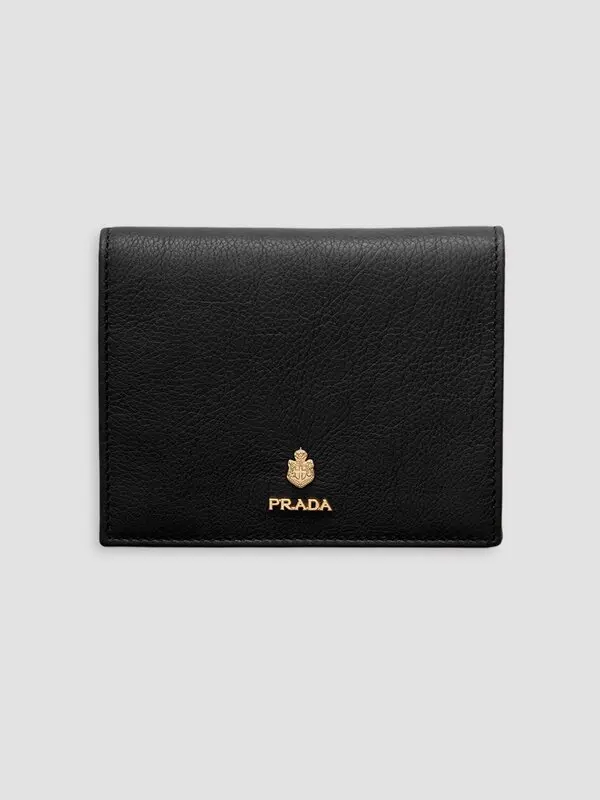 Prada Small Leather Wallet - Black