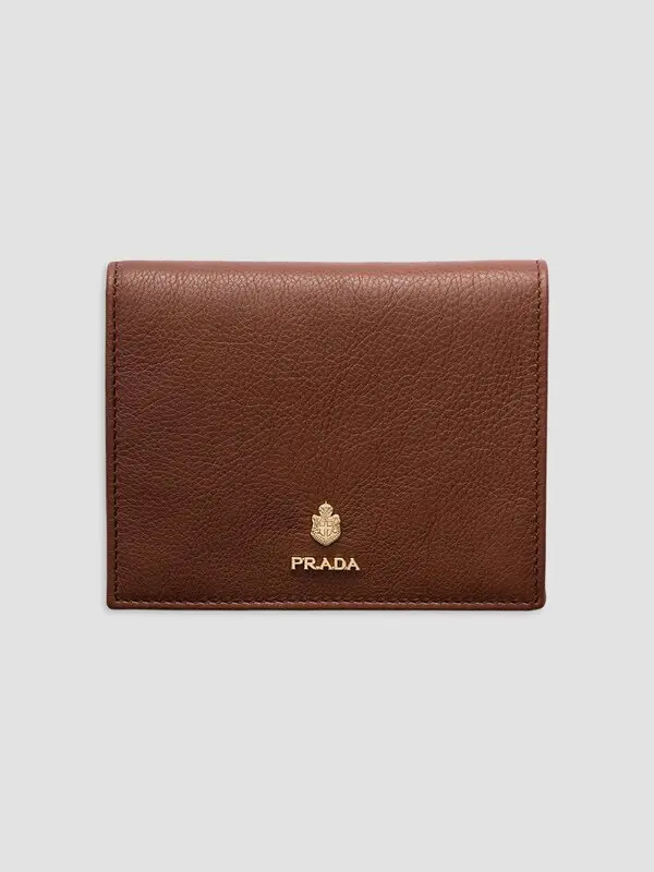 Prada Small Leather Wallet - Brown