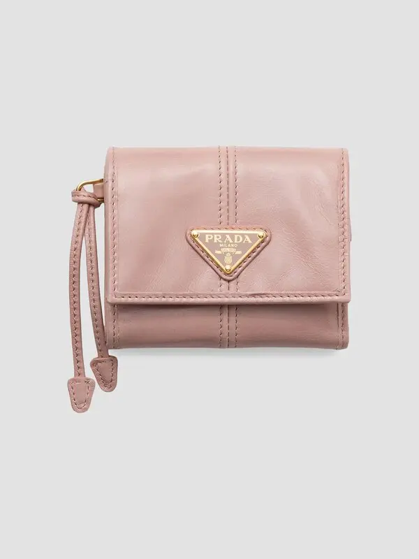 Prada Small Leather Wallet - Pink