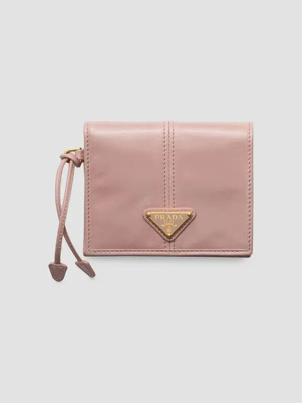 Prada Small Leather Wallet - Pink