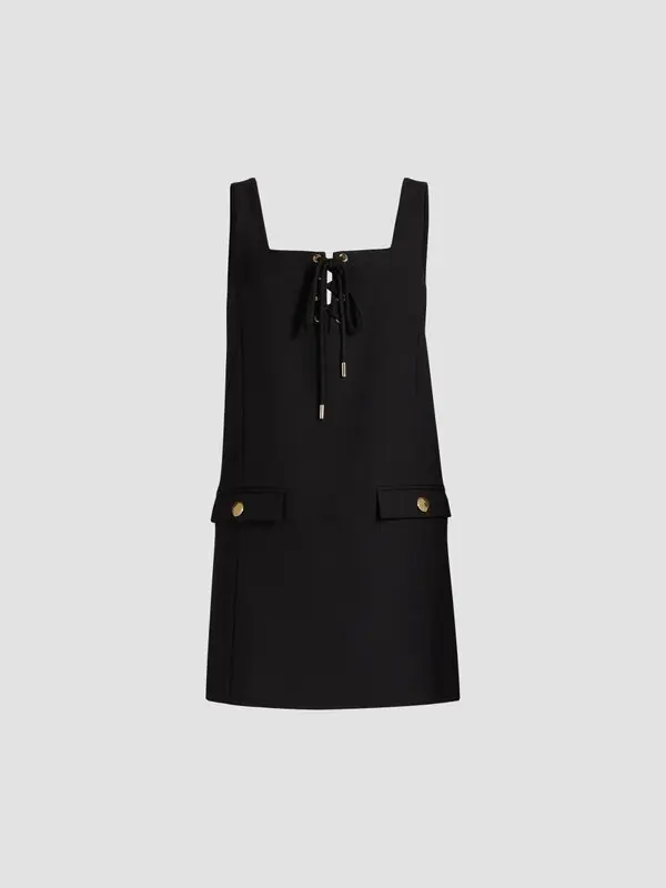 TOCCIN Steffie Cotton-blend Tie-front Minidress