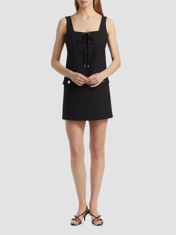 TOCCIN Steffie Cotton-blend Tie-front Minidress