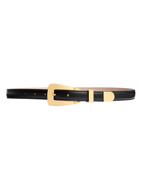Khaite 25mm Lucca Leather Belt - Black
