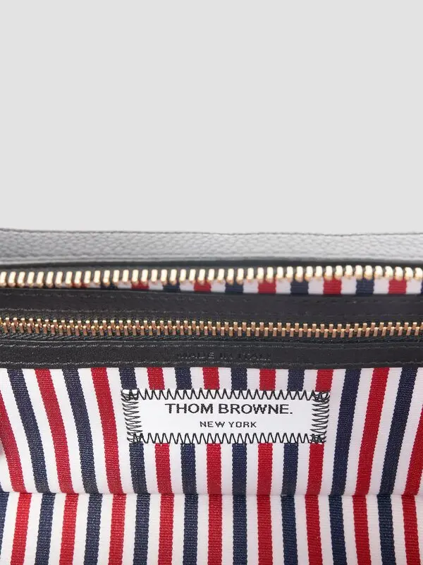 Thom Browne Pebble Grain Leather Cosmetic Bag