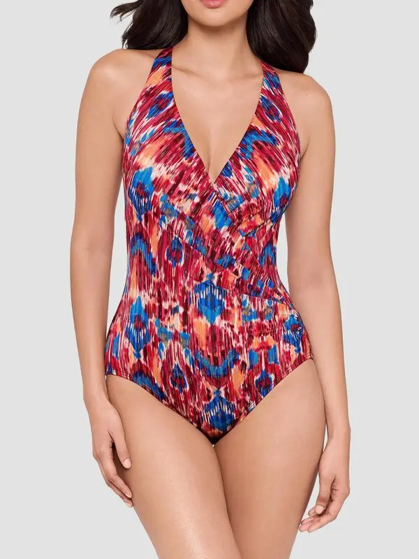 Miraclesuit Ikat Dorado Wrapsody Printed Swimsuit - Multi