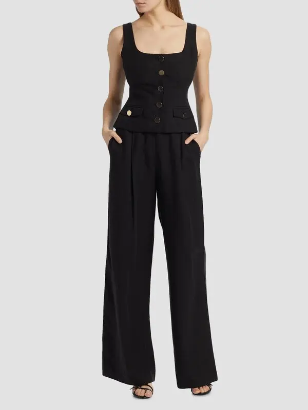TOCCIN Georgia Cotton-blend Top - Jet